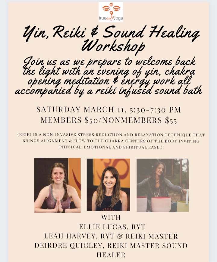 Yin Yoga and Reiki with Sound Healing Workshop - True Self Yoga